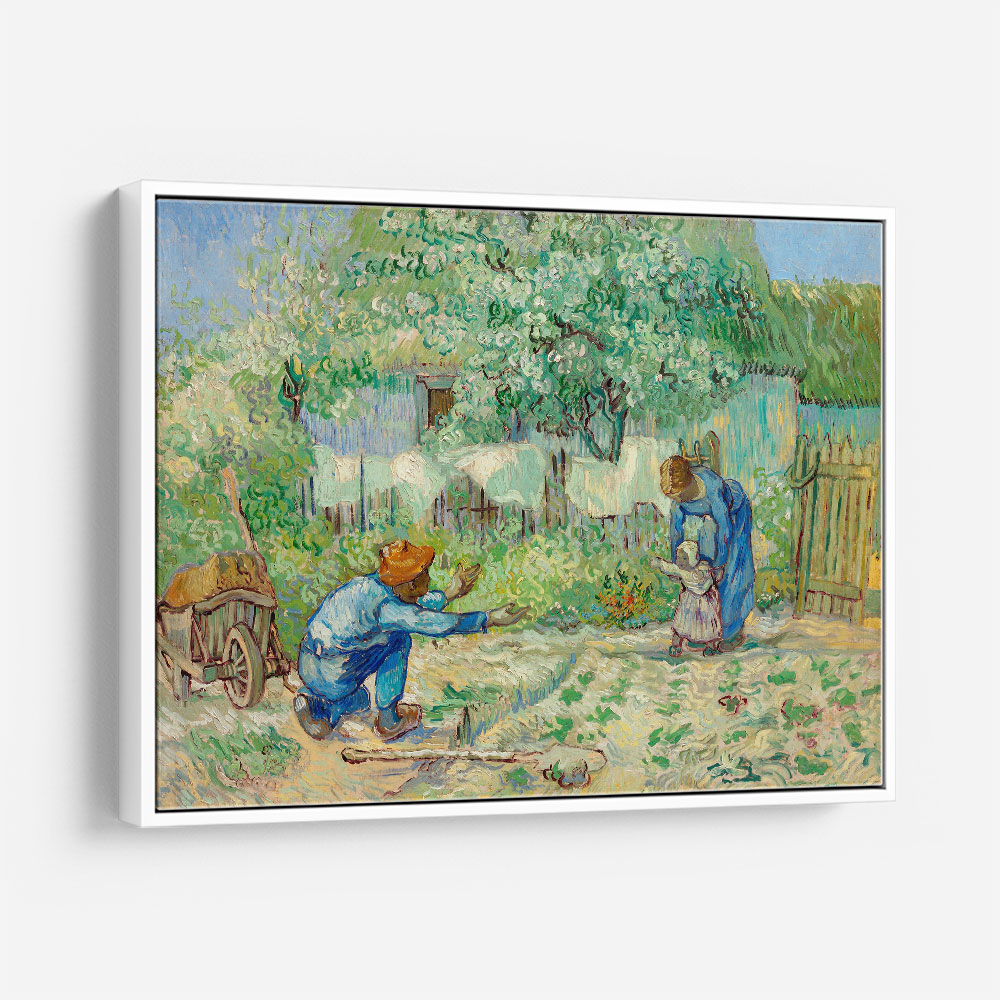 First Steps (1890) by Vincent Van Gogh Wall Art